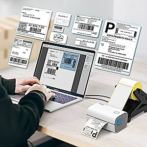 Jiose Thermal Label Printer - 4x6 Label Printer for Small Business Shipping Packages - One-Click Printing on Windows Mac Chrome Systems,Support USPS Shopify Ebay etc
