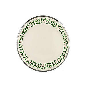 Lenox Holiday Platinum Ivory China 16 Oval Platter