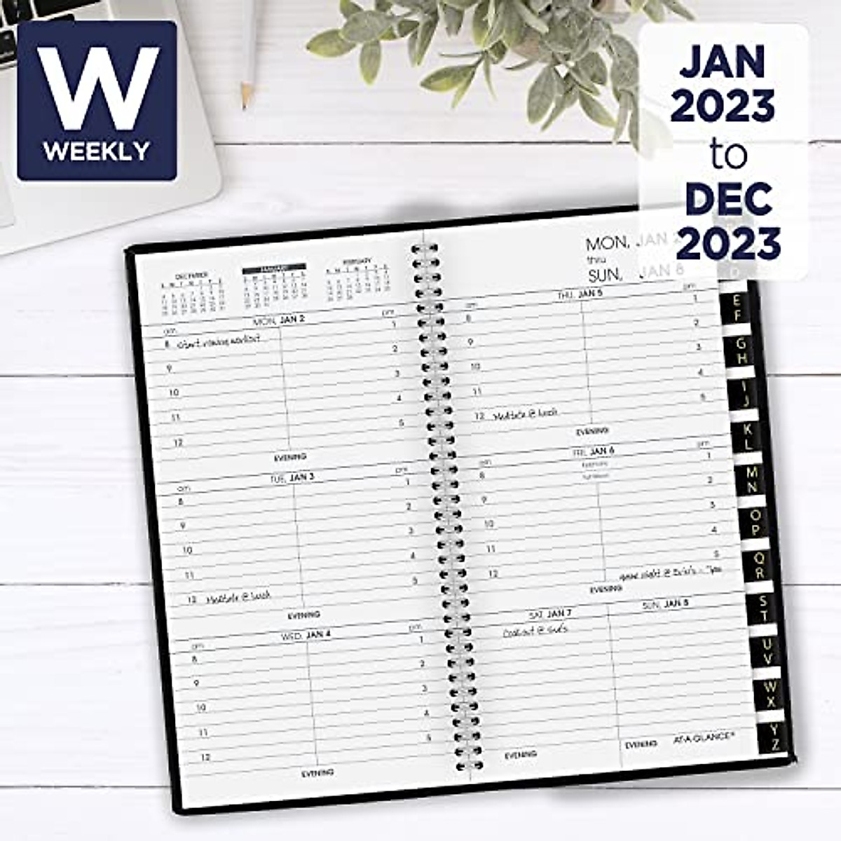 AT-A-GLANCE 2023 Weekly Planner Refill for 70-008, Hourly, 3-1/4" x 6-1/4" (7090410)