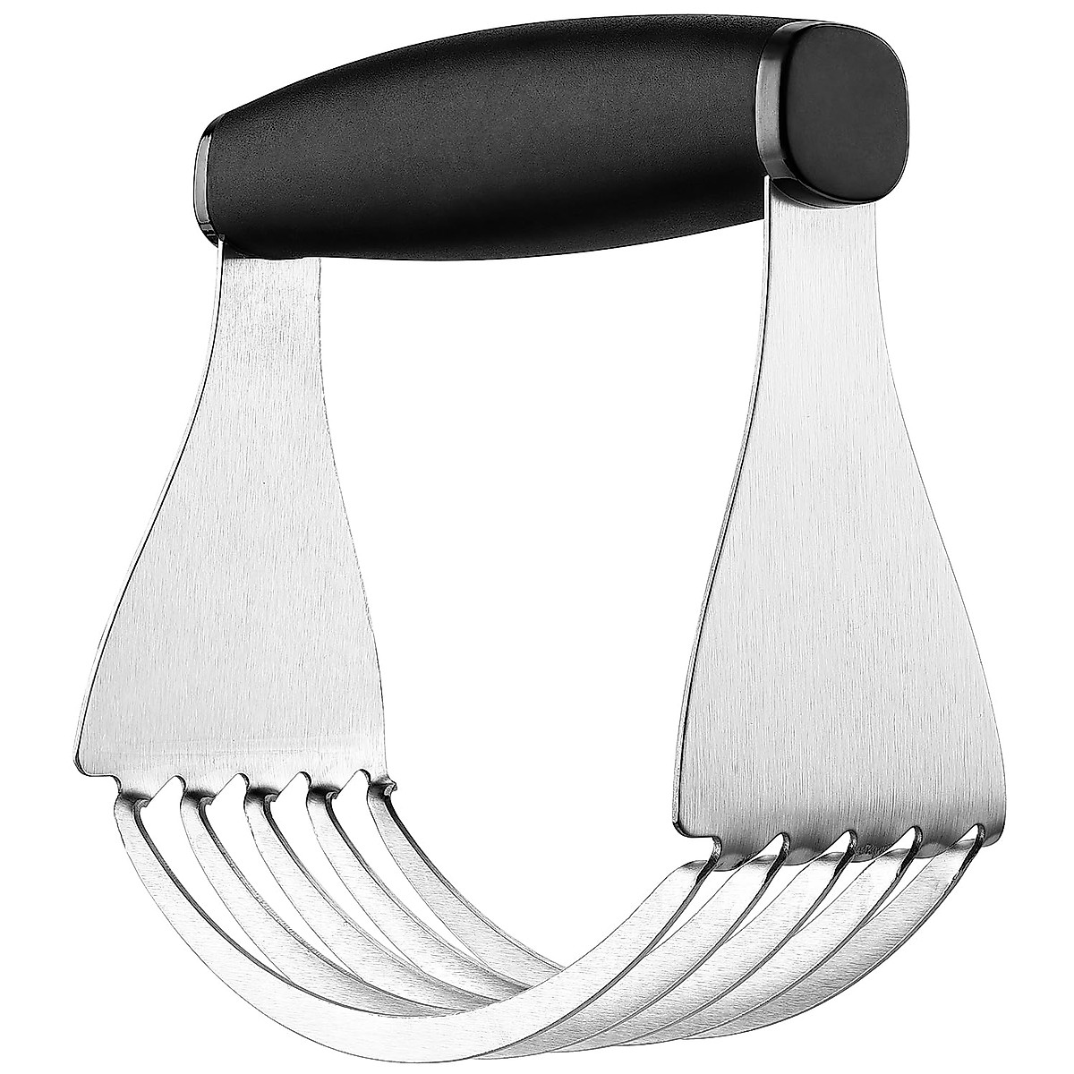 Spring Chef Dough Blender For Baking, Heavy Duty Dough Cutter Tool, Stainless Steel Pastry Cutter Tool with Sharp Blades, Dough Mixer, Pastry Blender for Easy Mixing, Dishwasher Safe - XL Size - Black
