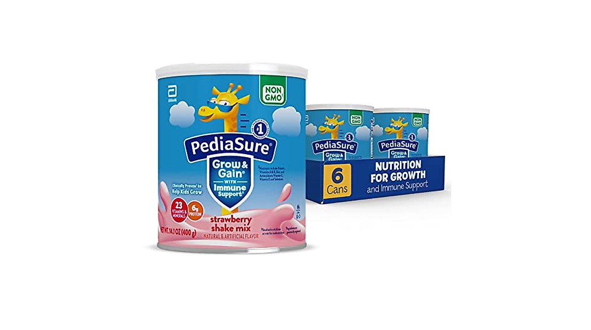 PediaSure Grow & Gain Non-GMO and Gluten-Free Shake Mix Powder ...
