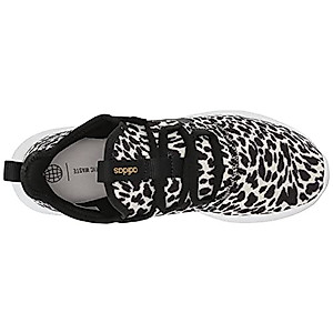 adidas Women's Casual Running Shoe, Wonder White/Black/Golden Beige, 8