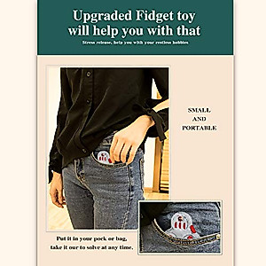 Little Golden Elephant Fidget Controller Pad Cube - Premium Quality Fidget Toy-used to relieve stress, an anti-anxiety hand toy for ADD, ADHD, autistic children and adults to kill time.(Blue)