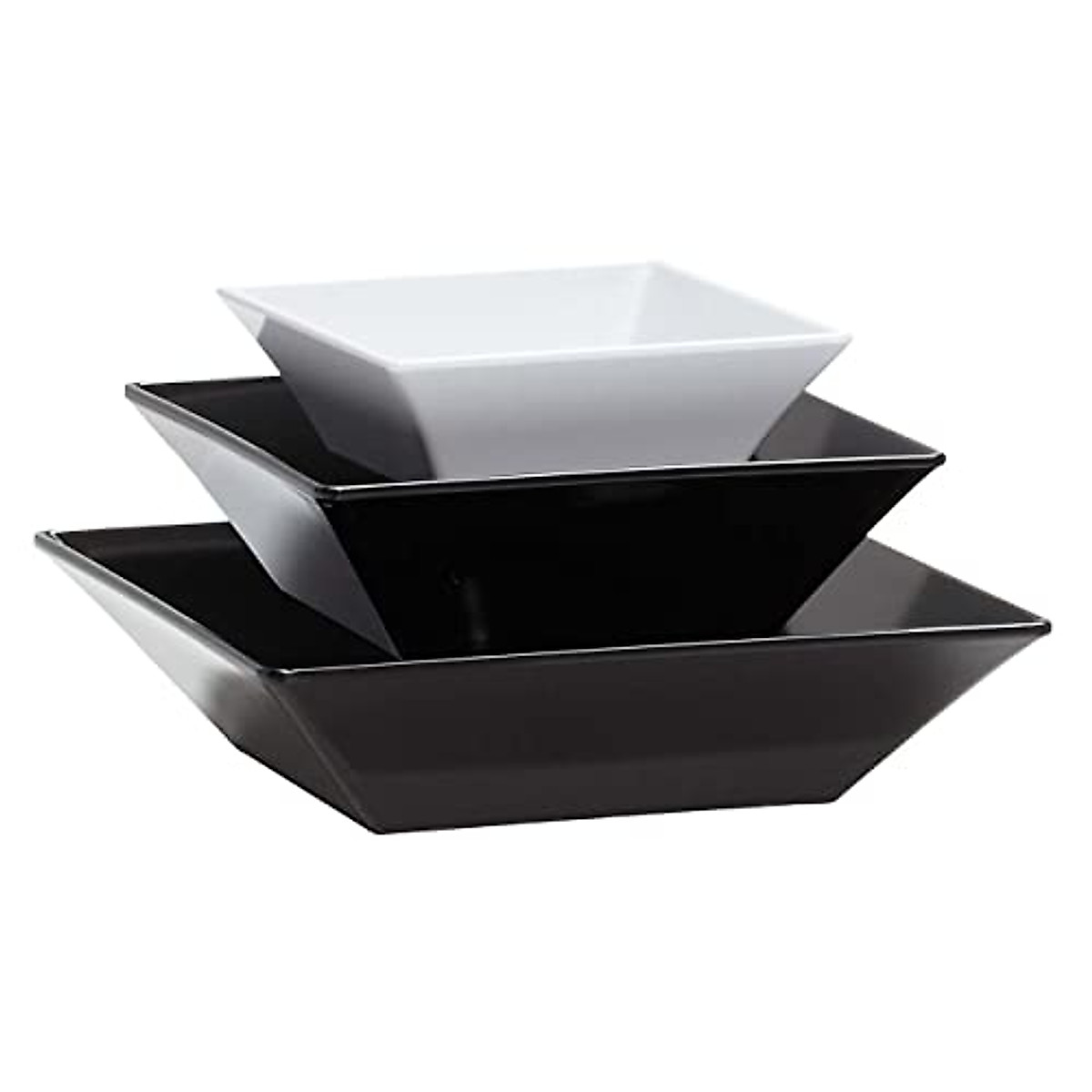 G.E.T. ML-278-W 8 oz. White Square Bowl, Break Resistant, Siciliano (Qty,1)