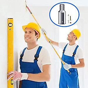 Threaded Tip Replacement Ultra Threaded Tip Repair Kit Aluminum Extension Pole End Adapter Metal Handle Tips for 1 Inch Wood Metal Pole Stick Mop Broom Brush (4 Pack)