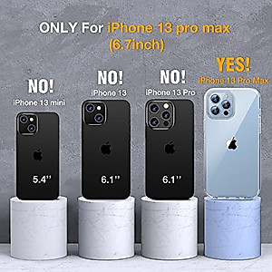 Miracase Glass Case for iPhone 13 Pro Max 6.7 inch, 2023 Upgrade Full-Body Clear Bumper Case with Built-in 9H Tempered Glass Screen Protector for iPhone 13 Pro Max, Clear