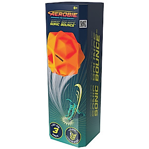 Aerobie Sonic Bounce Ball, Spiky Bouncy Balls for Kids & Kids Toys, Outdoor Games & Birthday Party Favors for Kids & Teens Aged 8 & Up, 3-Pack