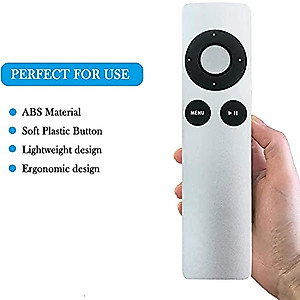 New Replacement Apple TV Remote Control fit for Apple 1 2 3 A1427 A1469 A1378 A1294 MD199LL/A MC572LL/A MC377LL/A MM4T2AM/A MM4T2ZM/A TV (Made from Plastic not Original)