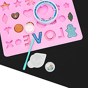 3 Pack Silicone Sheet for Crafts, Resin Jewelry Casting Molds Mat, Food Grade Silicone Placemat, Multipurpose Table Protector, Nonstick Nonskid Heat-Resistant, Black & Gray & Beige (15.7 x 11.8 inch)