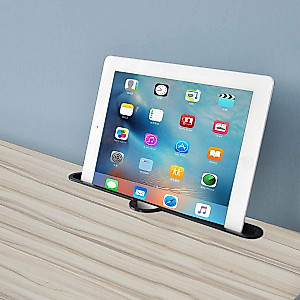 soges Mobile Side Table 31.5 '' End Table Sofa Table with Slot & Wheels Computer Desk Adjustable Movable Laptop Computer Stand Office Side Table,White Maple