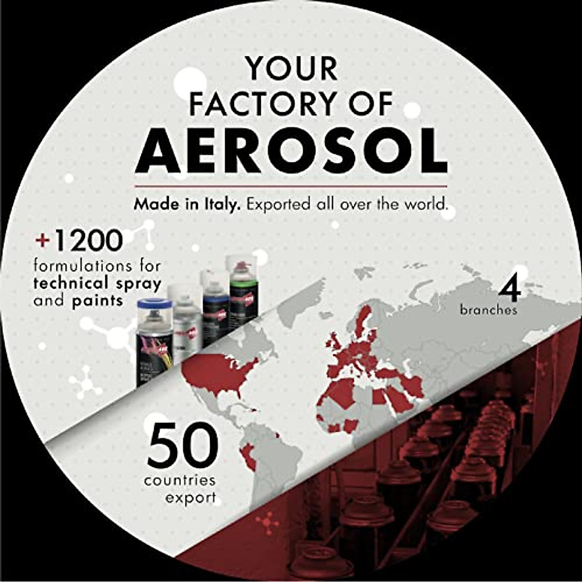 Ambro-Sol V400PAST5 Multi-Purpose Acrylic Spray Paint, Vibrant Paint for indoor and outdoor, Suitable for Multiple Surfaces, NET WT. 10.40 OZ. 400ml, Recyclable Tin Plate Spray Can, Gloss Black