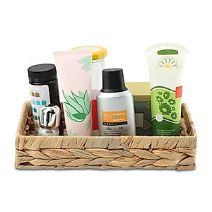 Grass Weaving Tray 25.5x15x5.5cm,Hand-Woven Storage Baskets,Rectangular Grass Storage Bins, Water Hyacinth Wicker Baskets,Woven Serving Tray for Bathroom, Bedroom, Kitchen