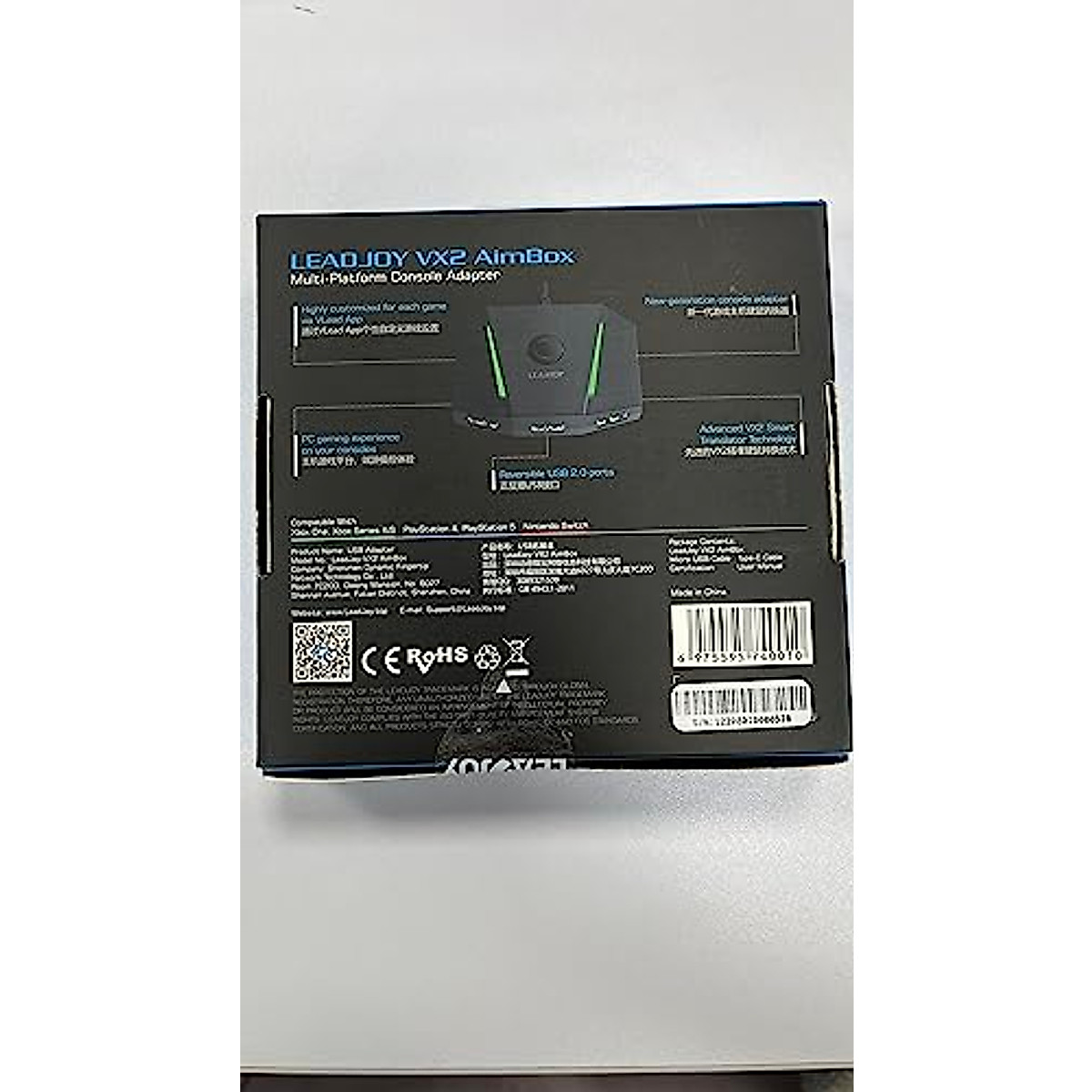 leadjoy VX2 AimBox Keyboard and Mouse Adapter Converter for Nintendo Switch, Xbox Series X/S, Xbox One, PS5 and PS4 with Wired Connection, 3.5mm Audio Jack