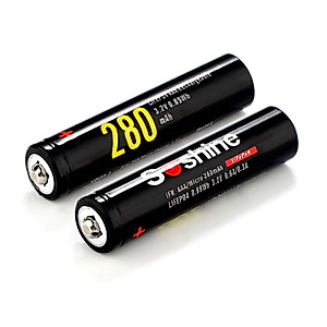 Soshine 10440 LiFePO4 Rechargeable Batteries,3.2V 280mAh Battery with Connector 6 Pack