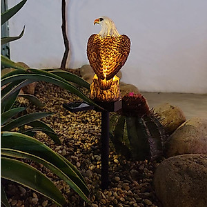Solar Eagles Ground Plug Lawn Lamp Outdoor Courtyard Garden Decoration Lamp Solar Lights Outdoor Garden Home Decor Outdoor Patio Supplies Animal Elements Designed Glowing Lights