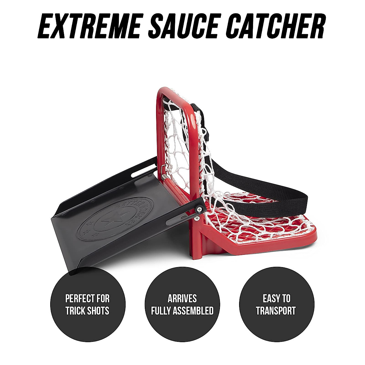 Better Hockey Extreme Pro Sauce Catcher - Saucer Pass Training Aid, Miniature Hockey Goal, Holds Up to 40 Pucks, Great Yard and Tailgating Fun, Easy to Carry