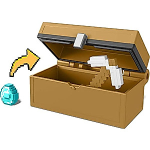 Minecraft Mob Head Minis Cave Explorers Pack with 2 Action Figures and Accessories, Steve and Creeper, Collectible Gift for Fans Age 6 Years and Older