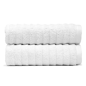 Cosy House Collection 2-Pack Classic Cotton Hand Towel Set - Ultra Soft, Absorbent & Quick Drying - Luxury 100% Cotton Plush Towel - for Bathroom, Shower & Kitchen (Hand Towel, White)