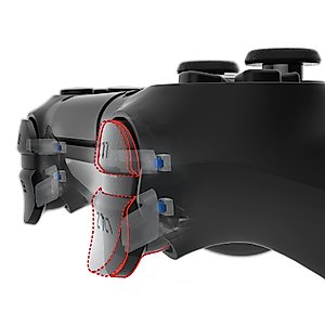 eXtremeRate Tactile Version Clicky Hair Trigger Kit for PS4 Controller Shoulder Buttons, Custom Tactile Bumper Trigger Buttons for PS4 Slim Pro Controller, Mouse Click Kit for PS4 Controller CUH-ZCT2