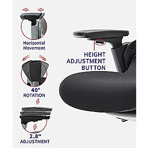 CLATINA Ergonomic High Swivel Executive Chair with Adjustable Height 3D Arm Rest Lumbar Support and Mesh Back for Home Office Black BIFMA Certification No. 5.1