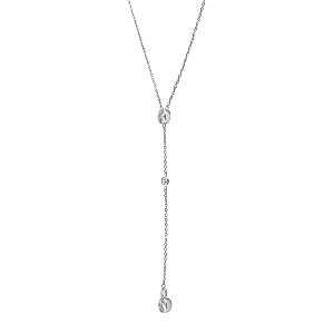 Silpada 'Marvel Lariat' Cubic Zirconia Pendant Necklace in Sterling Silver, 16" + 2"