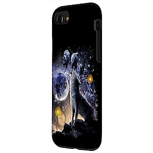 iPhone SE (2020) / 7 / 8 Cosmic Space Wolf, Wolves Family Howling Case