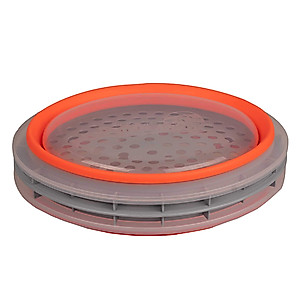 CanCooker Batter Bowl XL Collapsible Mess-Free Food Preparation Batter and Breading Cooking Bowl Dishwasher/Microwave-Safe and Chemical-Free, Orange