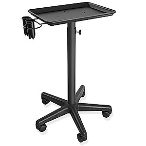 Saloniture Aluminum Salon Instrument Tray with Caddy, Heavy-Duty Rolling Base