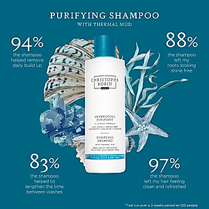 Christophe Robin Purifying Shampoo With Thermal Mud for Soft Lengths and Oily Scalp - Detoxifying 8.4 fl. oz
