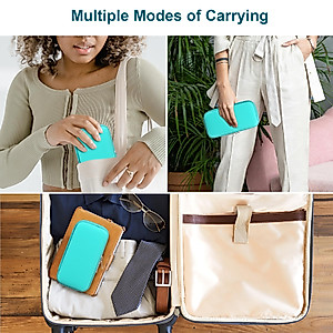 Canboc Hard Case for 3Doodler Start+ Essentials (2024) 3D Pen Set for Kids, 3D Pens Storage Organizer Carrying Holder, Mesh Pocket fit 3Doodler Start Plastic Filaments, USB Cable,Turquoise (CASE ONLY)