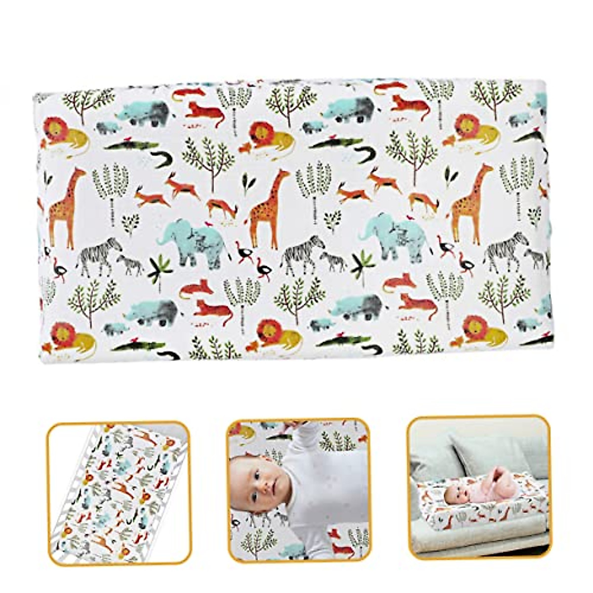 Changing Pad Liner 2pcs Removable Fabric Cover Baby Mattress Cover Crib Sheets Baby Bed Sheets Polyester Changing Pad Cover Changing Table Cover Girl Four Piece Set Baby Diaper