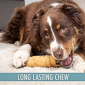 Wild Eats Water Buffalo Retriever Style Cheek Roll Dog Chews-5 Pack (Long Lasting Dog Chews, Dog Treats, Dog Bones for Aggressive Chewers & Dog Bones for Large Dogs) Great Substitute Pig Ears for Dogs