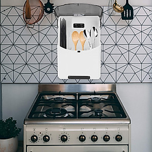 DOITOOL Kitchen Wall Utensil Holder Caddy Electric Kitchen Tool Draining Box Chopsticks Storage Spoon Fork Cutlery Container Organizer