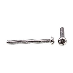Prime-Line 9005089 Machine Screw, Round Head, Slotted/Phillips Combo, #12-24 X 2 in, Grade 18-8 Stainless Steel, Pack of 20