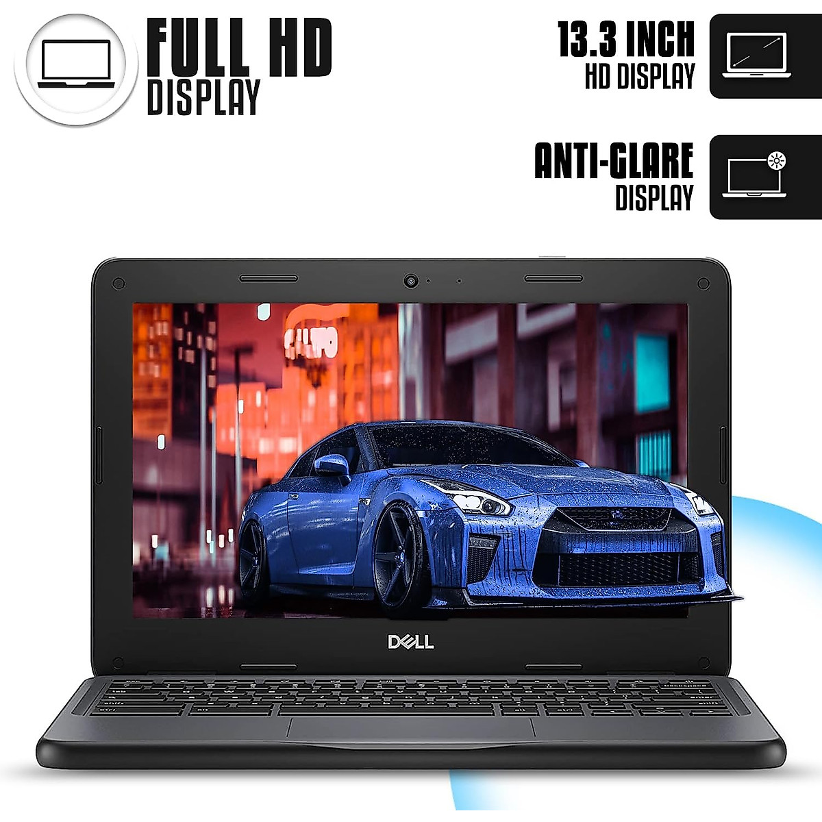 Dell Chromebook 3180 Laptop PC, Intel Celeron N3060 Processor, 4GB Ram, 16GB SSD Storage, Wi-Fi | Bluetooth, HDMI, USB 3.1 Gen 1, Web Camera, Chrome OS (Renewed)