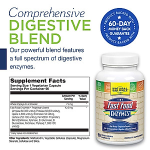 Natural Balance Fast Food Enzymes, 90-Capsules