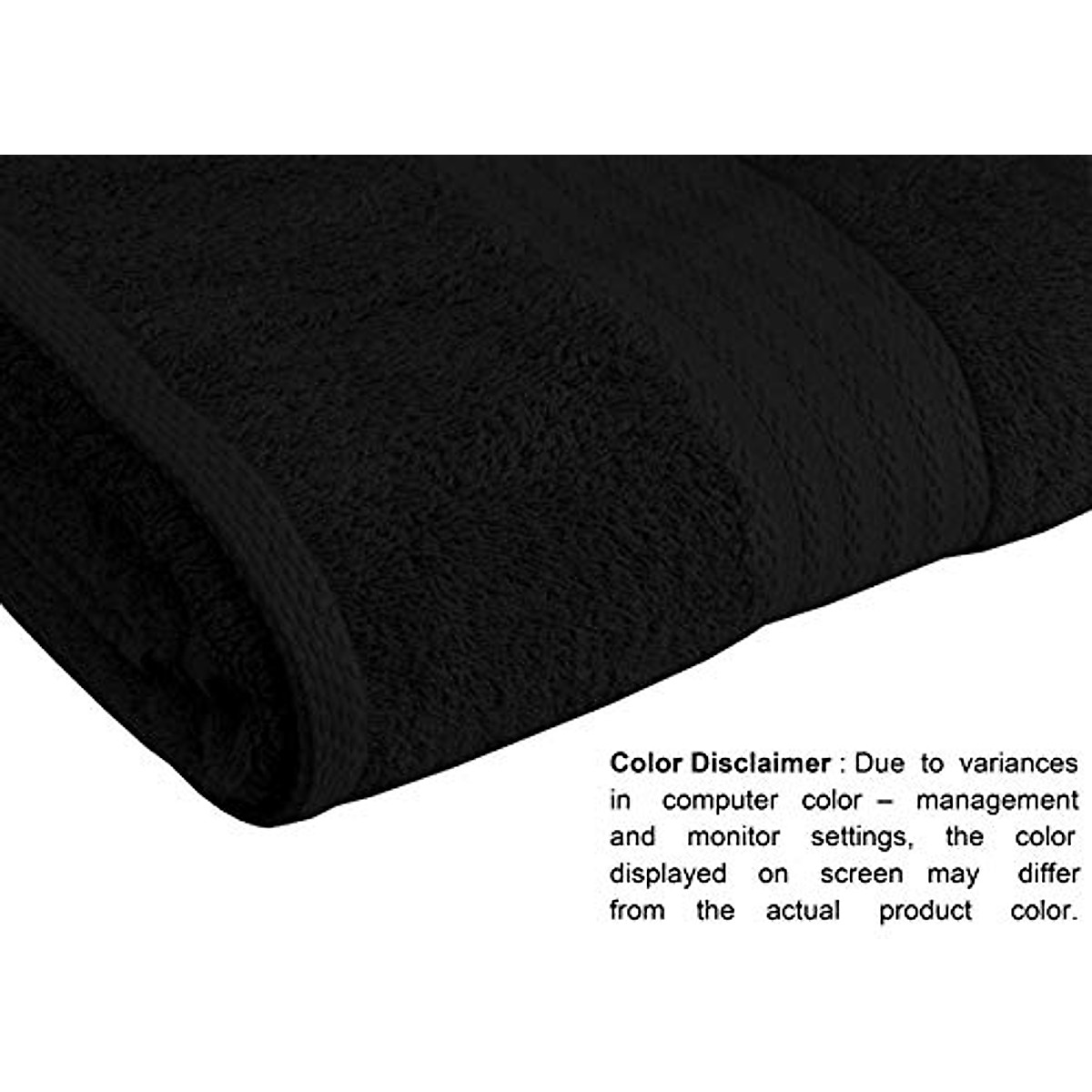 GLAMBURG Premium Cotton Oversized 2 Pack Bath Sheet 35x70-100% Pure Cotton - Ideal for Everyday use - Ultra Soft & Highly Absorbent - Machine Washable - Black