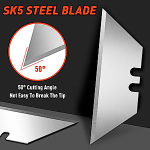 DIYSELF 2 Pack Box Cutter Retractable with 10 Pack Utility Knife Blades, Sharp SK5 Steel Utility Blades, Box Cutters for Cardboard, Paper, Carton(Black)