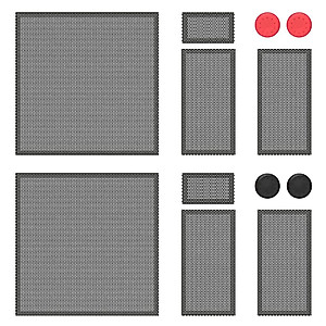 Dust Filter Cover Kit Compatiable for Xbox Series X Dust Filter Cover Top Case Dust Proof Filter Cover Dust Proof Cover for Xbox Series X (Two Sets of dust-Proof nets + Two Pairs of Rocker caps)