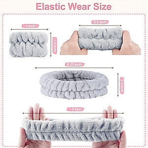 6PCS Face Wash Headbands Wristbands Set, Spa Headband for Washing Face with Wristbands, Skincare Accesorries for for Girls Teens Women Washing Face Makeup