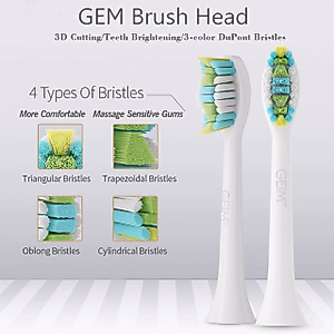 Sonic Electric Toothbrushes with Charging Case & Travel Case, LEBOND USB Inductive Rechargeable Electric Toothbrush with 3 Modes, Smart Timer and 2 Replacement Heads for Kids and Adults