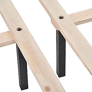 Dolonm Solid Wood Platform Bed No Box Spring Needed, Strong Wood Slat Support, 12 Inch Wooden Bed Frame King Size Natural Pine