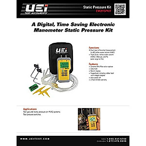 UEi Test Instruments Em201Spkit Static Pressure Kit