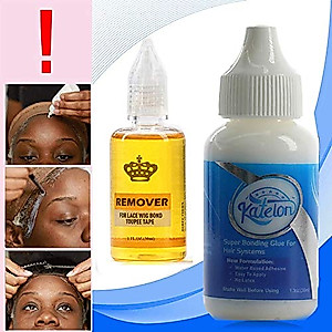 Tape-in Hair Extension Adhesive and Glue Remover - Fast Acting for Lace Wigs and Extensions