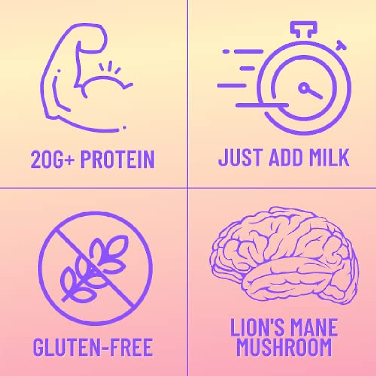 ONO Overnight Oats - All Flavor Variety Bundle (8 Pack) - 20g Protein Oatmeal, Overnight Oats, Gluten Free, and Low Sugar Oatmeal - Organic Gluten-Free Oats, 20g of Protein, Organic Chia Seeds & Flaxseeds, Lion's Mane Mushroom