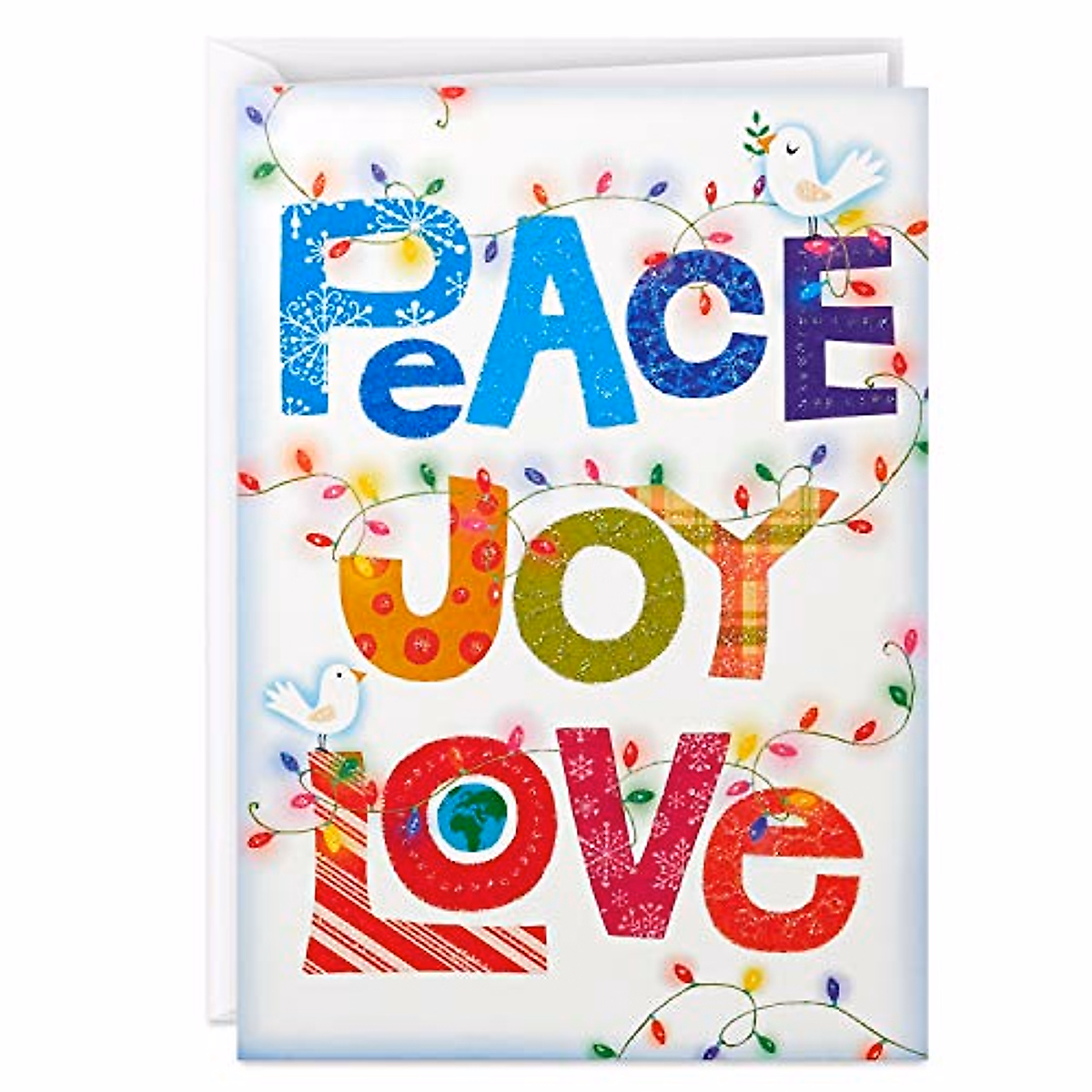 Hallmark UNICEF Boxed Christmas Cards, Peace Joy Love Lettering (12 Cards and 13 Envelopes) (1XPX2015)