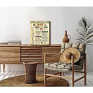 94th Birthday Party Decorations Supplies Anniversary Card Gifts for Man/women Turning 94Years Old Back in 1928 Print Frame Canvas 94th Birthday Card for Him or Her (11inchx14inch, 1928-canavs Frame)