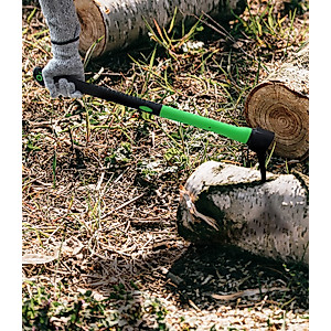 WICING Hookaroon 28 Inch, Pickaroon Forged Steel, with Anti-Slip & Shock Reduction Grip, for Log Lifting and Moving Wood Firewood Tool