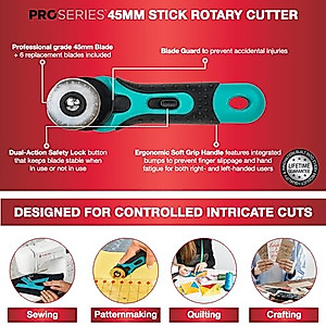 SINGER ProSeries Cutting Tool Set with Sewing Scissors, Detail Scissors, Thread Snips, 45mm Rotary Cutter and 6 Extra Blades