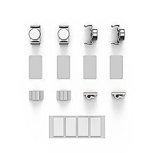 Vovamo Under Cabinet Lighting Accessories, Package Includes (Doube-Sided Tapes *4, Magnetic Clips *4, lron Sheet *4 and Cable Clips *4)